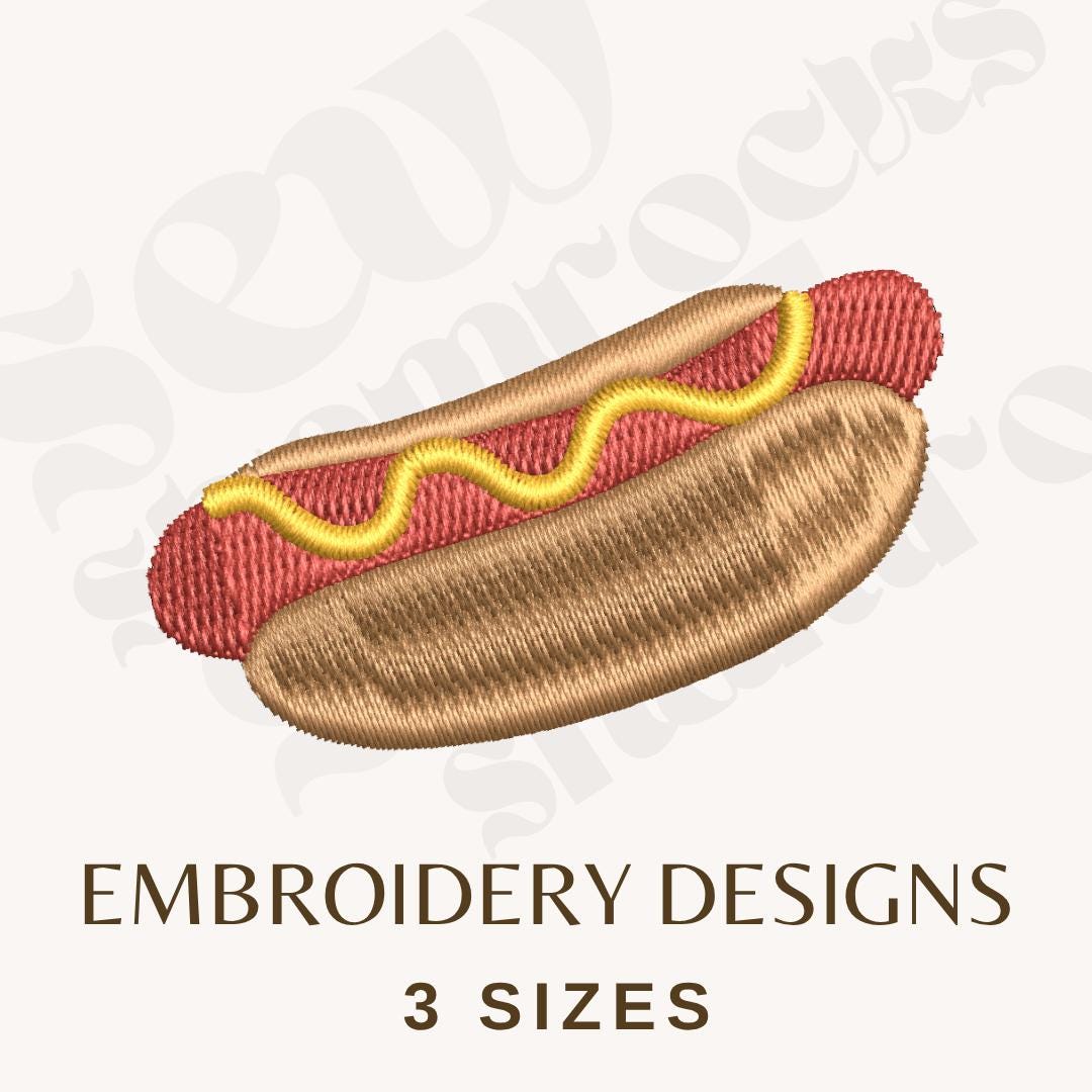 NYC Icons Embroidery Design: Taxi, Bagel, Pizza, Iloveny, Apple, Hotdog ...