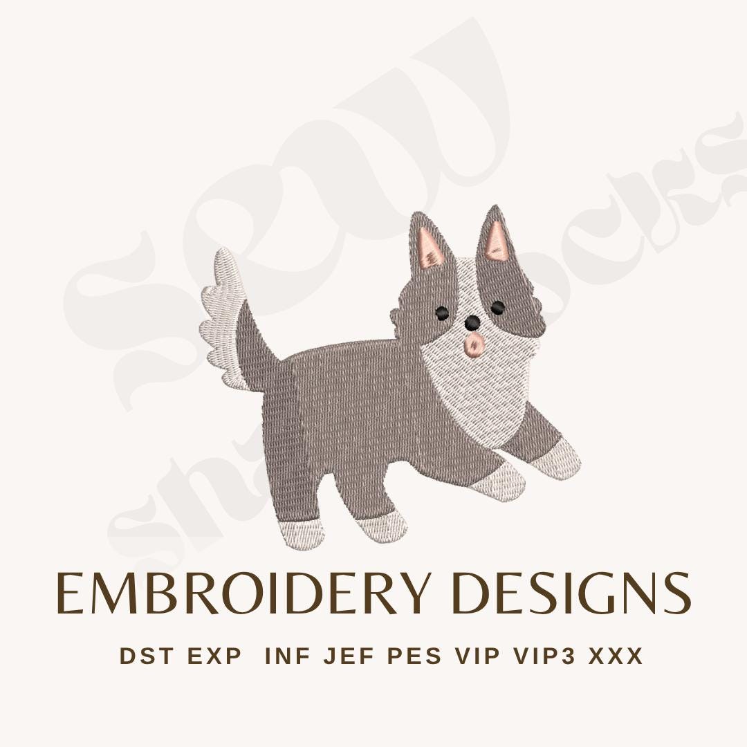 Simple Border Collie Embroidery Design - Dog Machine Embroidery File ...