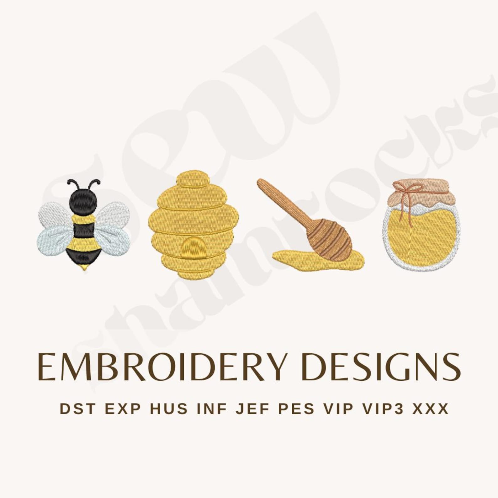 Honey Bee Set Embroidery File, Beekeeper Machine Embroidery, Bee ...