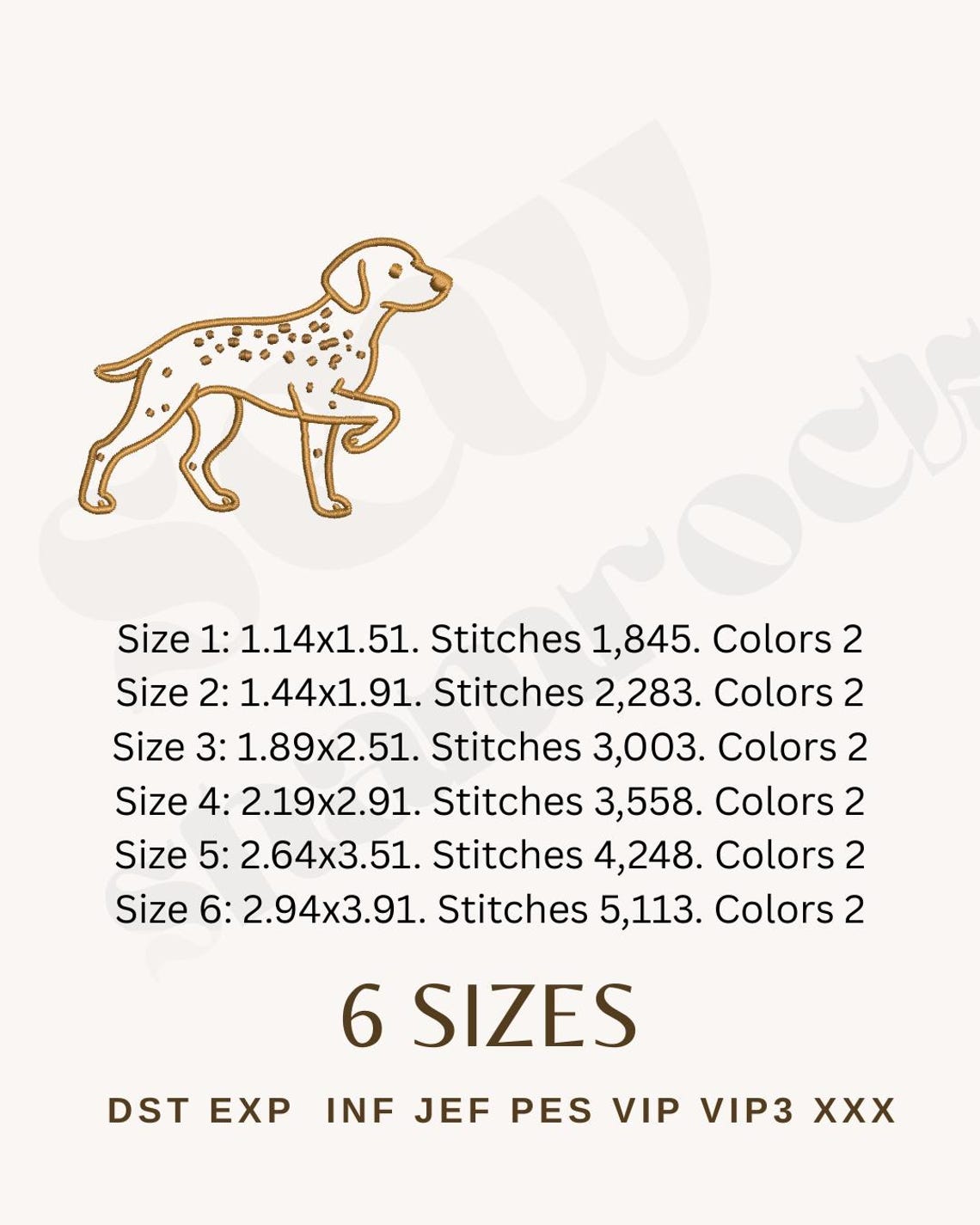 German Shorthaired Pointer Embroidery File - Pointer Dog Machine ...