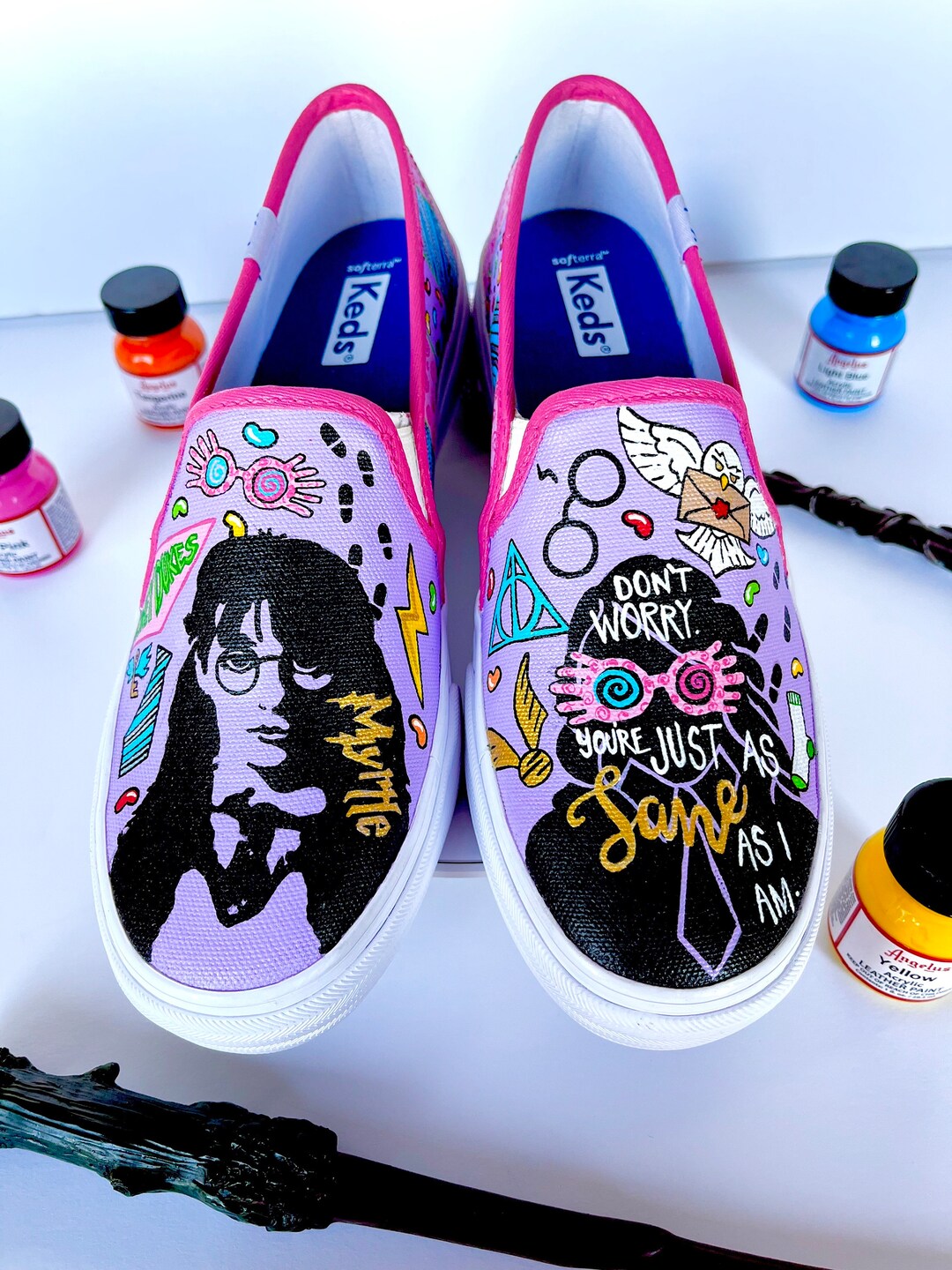Custom Hand Painted Vans disney Pixar DC Marvel Anime - Etsy