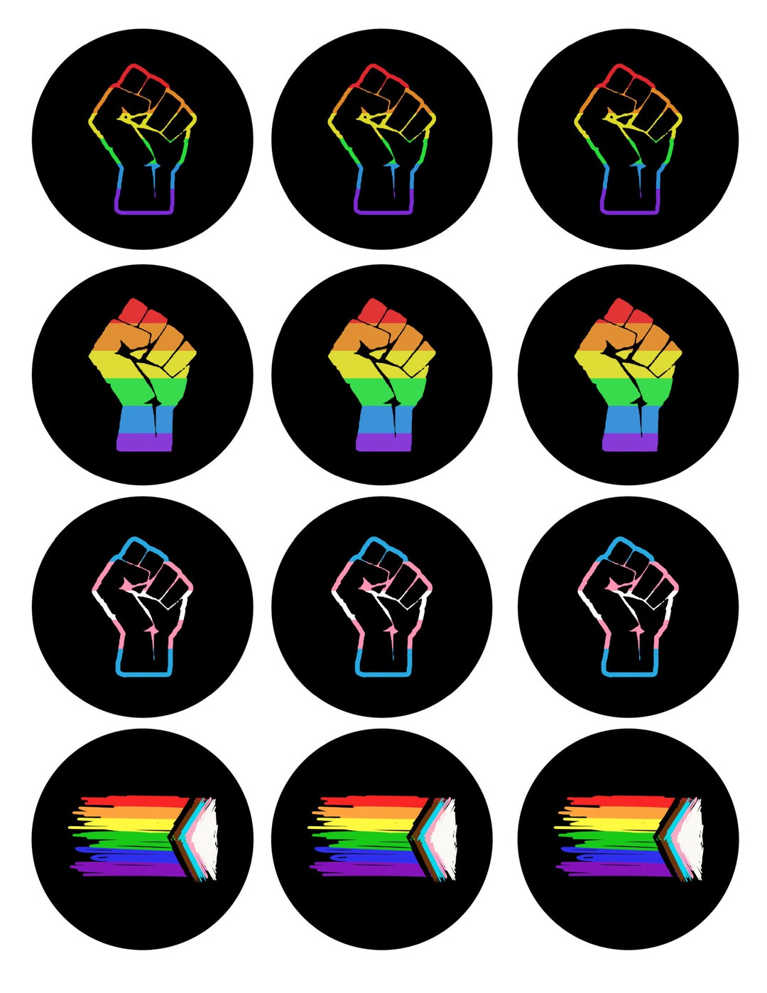 Pride Button Templates for 2inch Button Maker - Etsy
