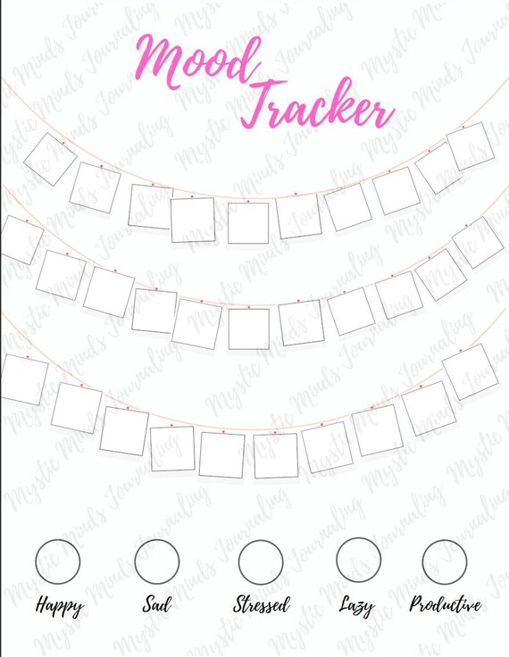 Bullet Journal Polaroid Mood Tracker - Etsy