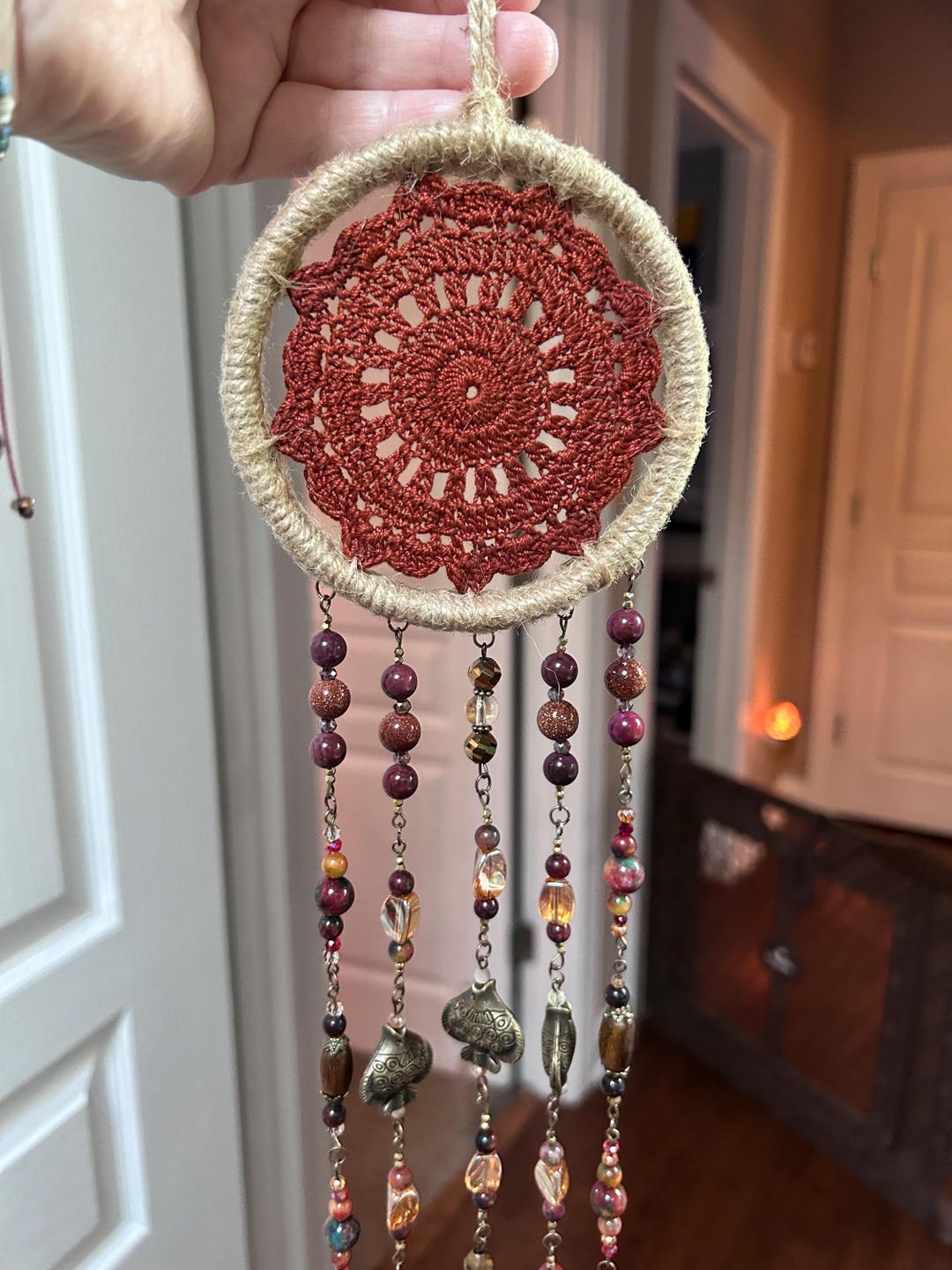 Handcrafted Stone & Glass Sun Catcher, Rustic Decor - Etsy