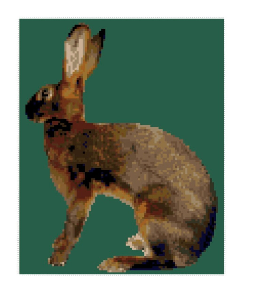 Belgian Hare Rabbit Cross Stitch Graph - Etsy