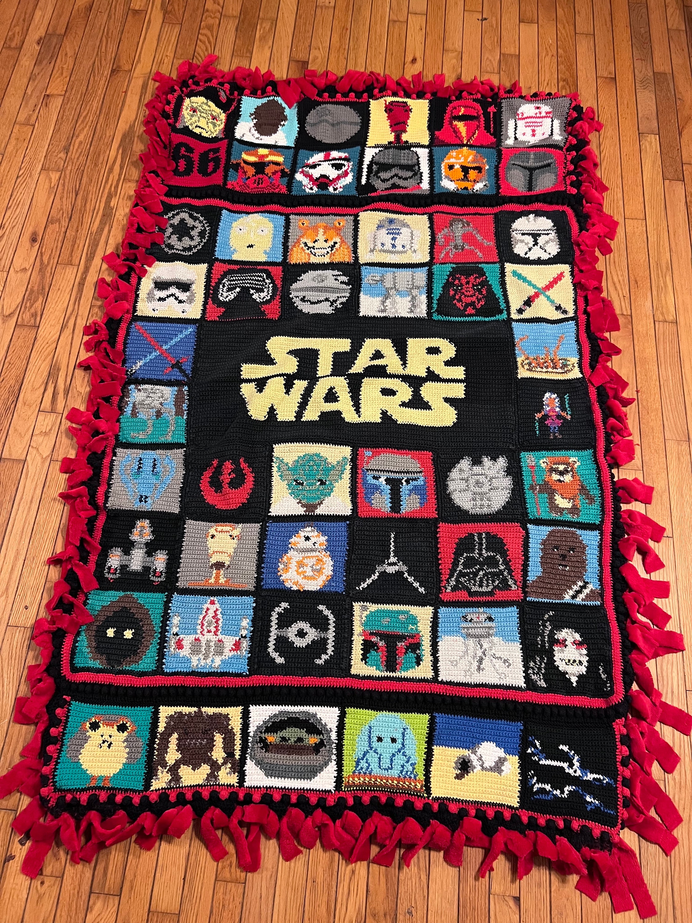 Star Wars Fan Art Crocheted Squares -SINGLE - Etsy