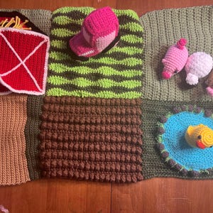 Farm Mat - W/animals and Tractor Handmade Crocheted - Etsy