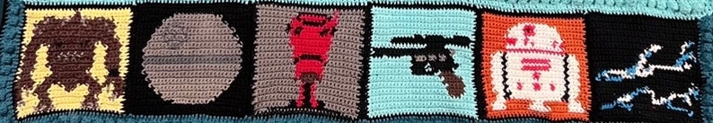 Star Wars Fan Art Crocheted Squares -SINGLE - Etsy