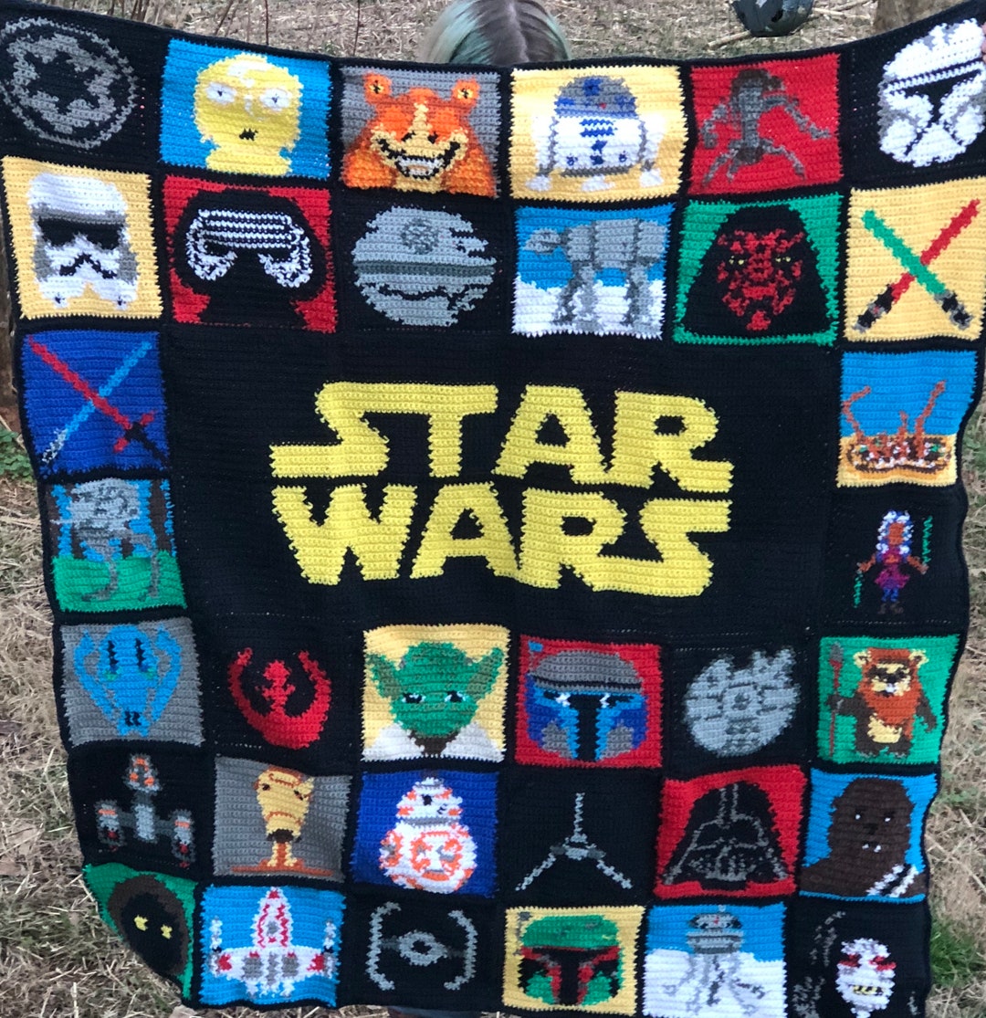 Star Wars Fan Art Crocheted Squares -SINGLE - Etsy