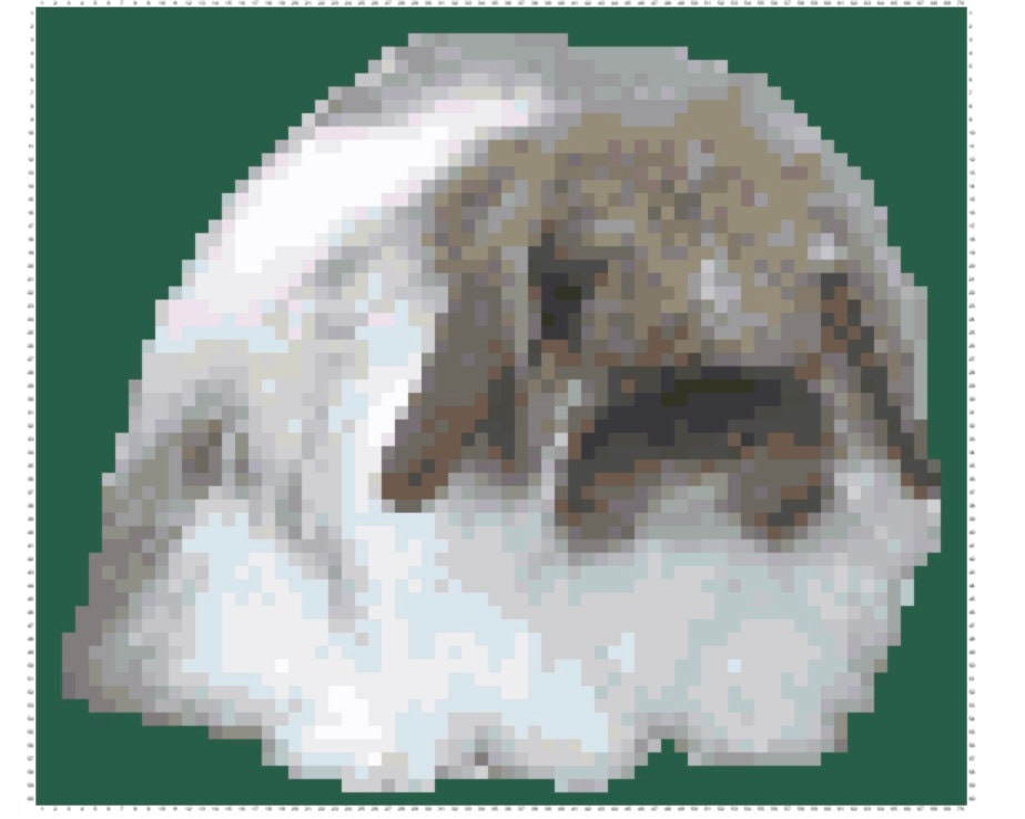 American Fuzzy Lop Rabbit Cross Stitch Graph - Etsy