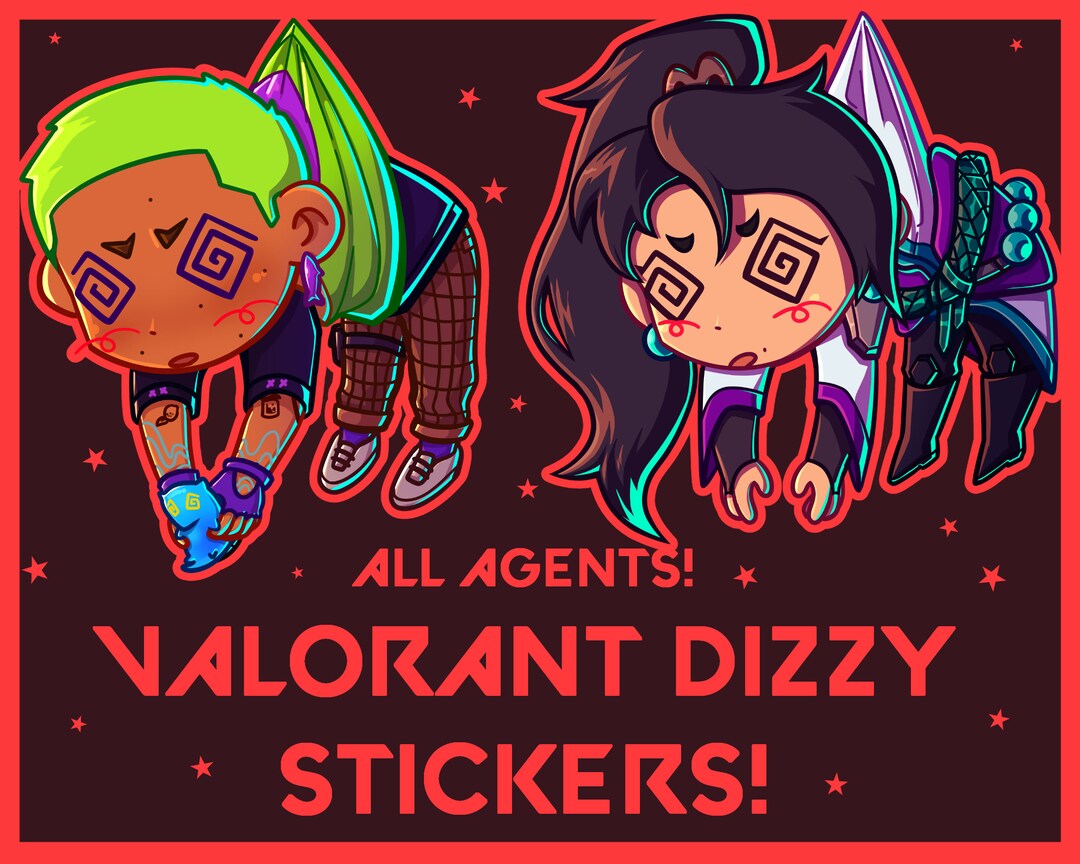 Dizzy Valorant Agents Holographic Vinyl Stickers - Etsy