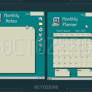 Windows 98 Aesthetic Retro Digital Calendar Planner Organizer - Etsy