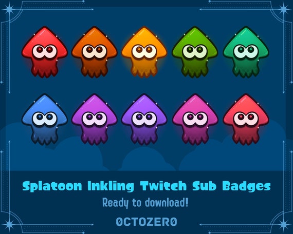 Cute Splatoon Inkling Icon Twitch Sub Badge Emote Channel - Etsy