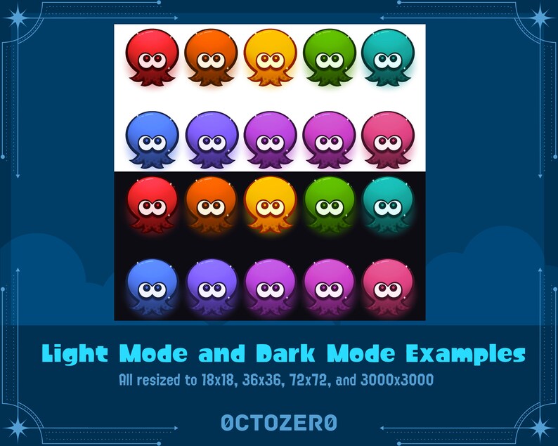 Cute Splatoon Octoling Icon Twitch Sub Badge; Emote; Channel Points ...