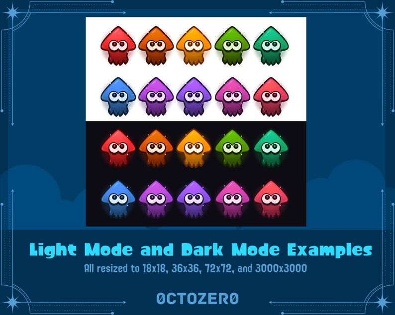Cute Splatoon Inkling Icon Twitch Sub Badge; Emote; Channel Points ...