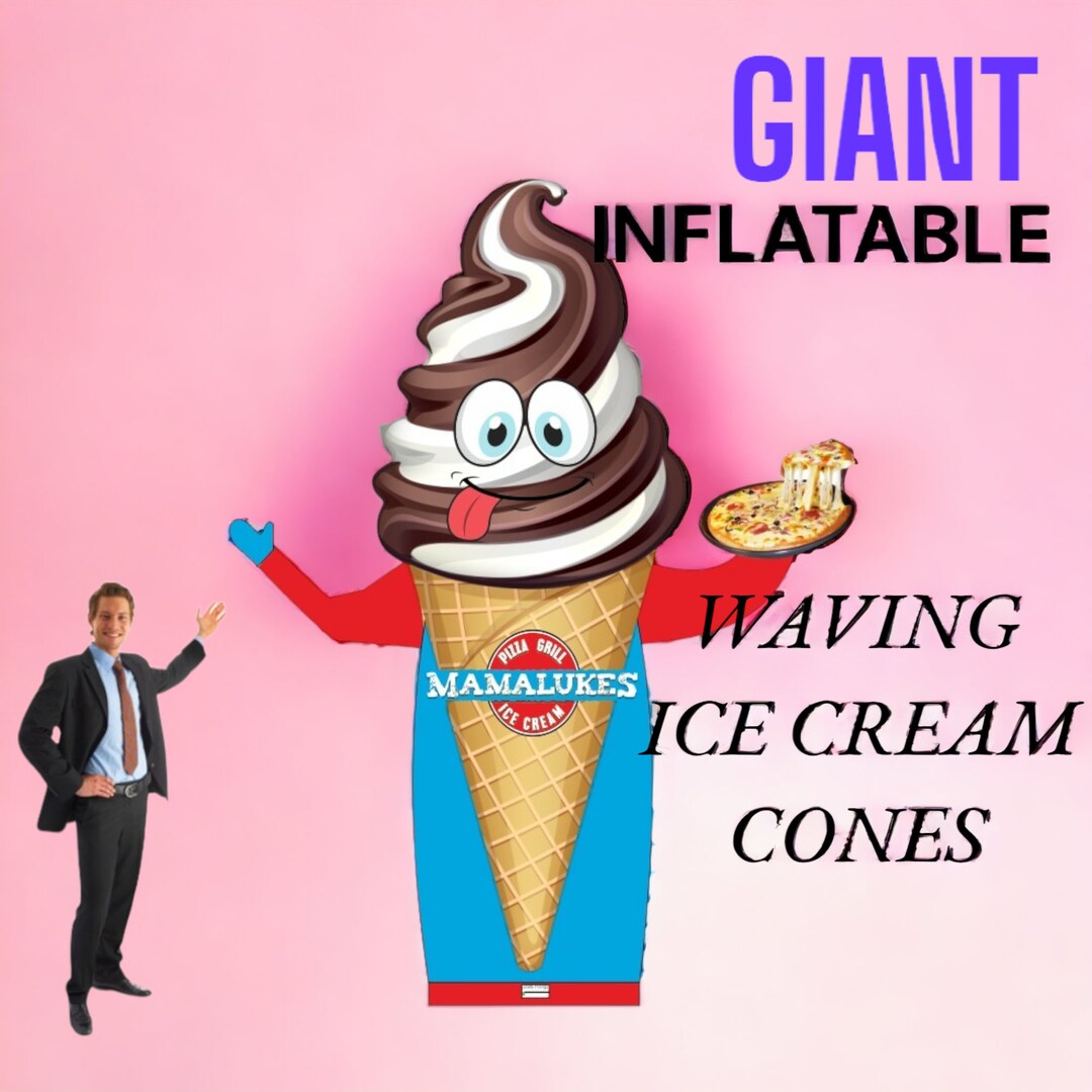 Make Your Outdoor Decor Unique With Custom Inflatable Ice Cream Cones ...