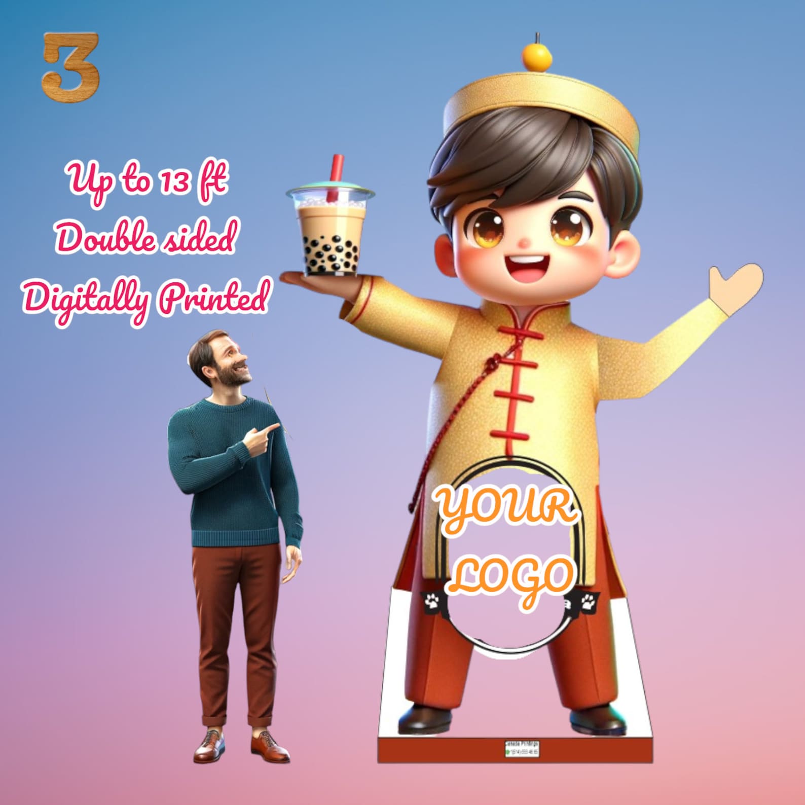 Custom Boba Tea Inflatable: Giant Outdoor Advertising Display (8-13 Ft ...