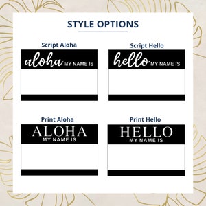 Aloha Name Sign Hello My Name is Sign Custom Baby Name Sign - Etsy