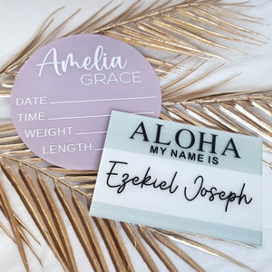 Aloha Name Sign Hello My Name is Sign Custom Baby Name Sign - Etsy