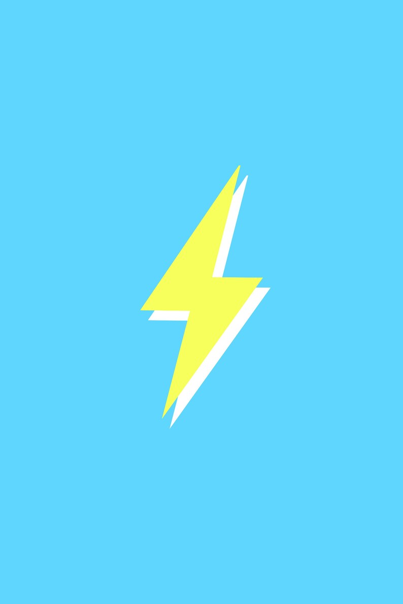 Lightning Bolt Digital Art, Printable - Etsy
