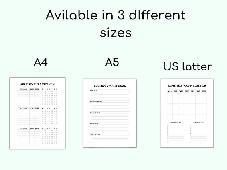 Smart Goals Setting Printable Template Bundle 2023 Goal - Etsy Australia