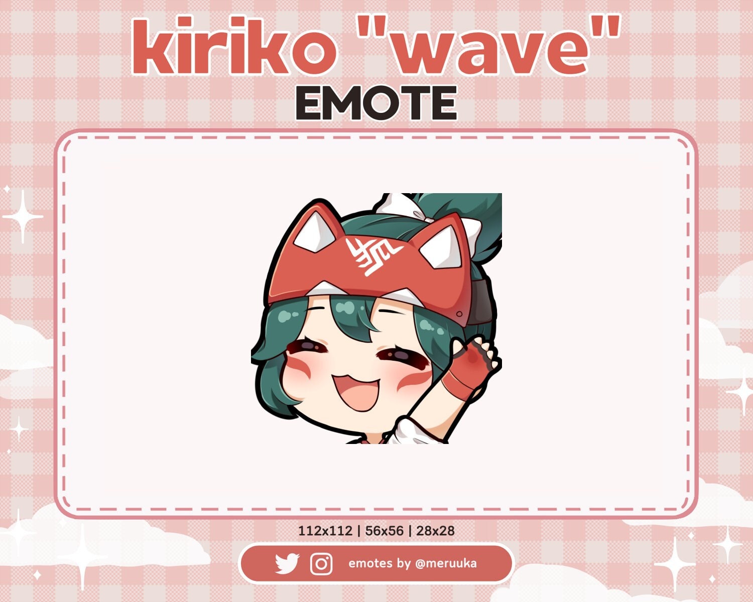 Overwatch Kiriko WAVE Emote / OW / Twitch / Discord / Youtube ...