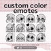 Custom Color Twitch Emotes / Custom Colour / Cute Chibi Girl / Premade ...