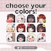 Custom Color Twitch Emotes / Custom Colour / Cute Chibi Girl / Premade ...