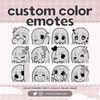 Custom Color Twitch Emotes / Custom Colour / Cute Chibi Girl / Premade ...