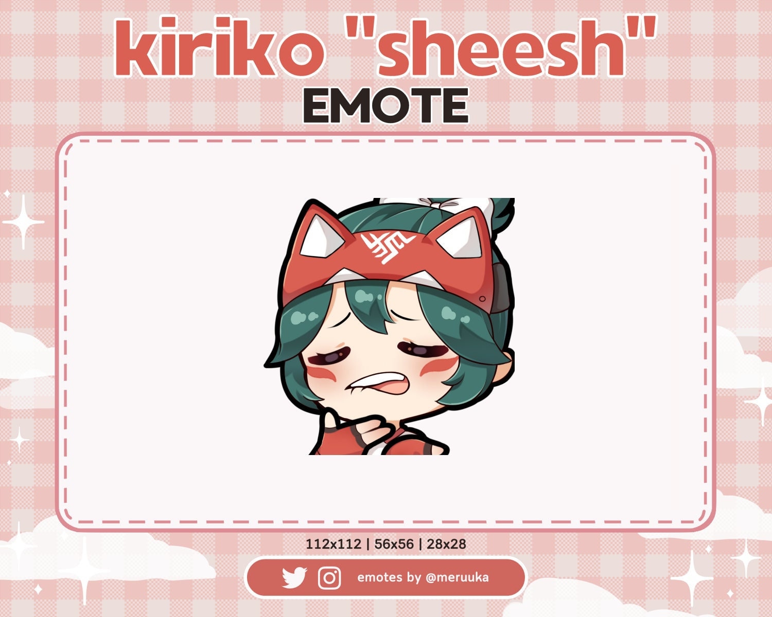 Overwatch Kiriko SHEESH Emote / OW / Twitch / Discord / Youtube ...