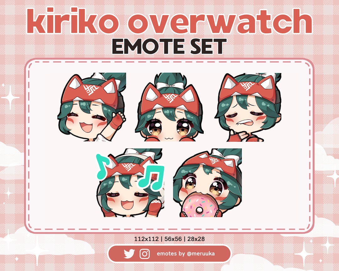 Overwatch Kiriko Emote Set / OW / Twitch / Discord / Youtube ...