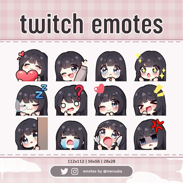 Twitch Emotes Girl Blue Eyes - Etsy