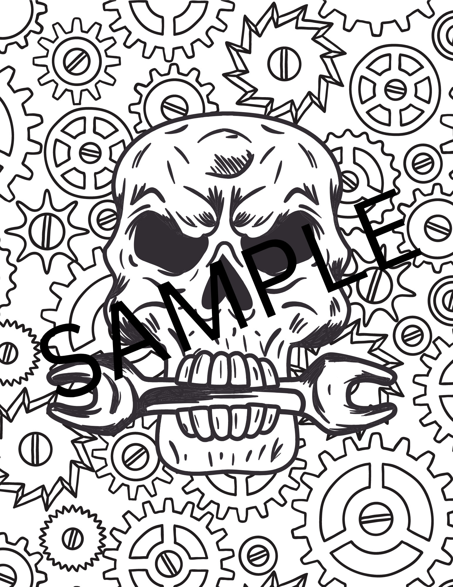 Adult Skull Coloring Pages - Etsy