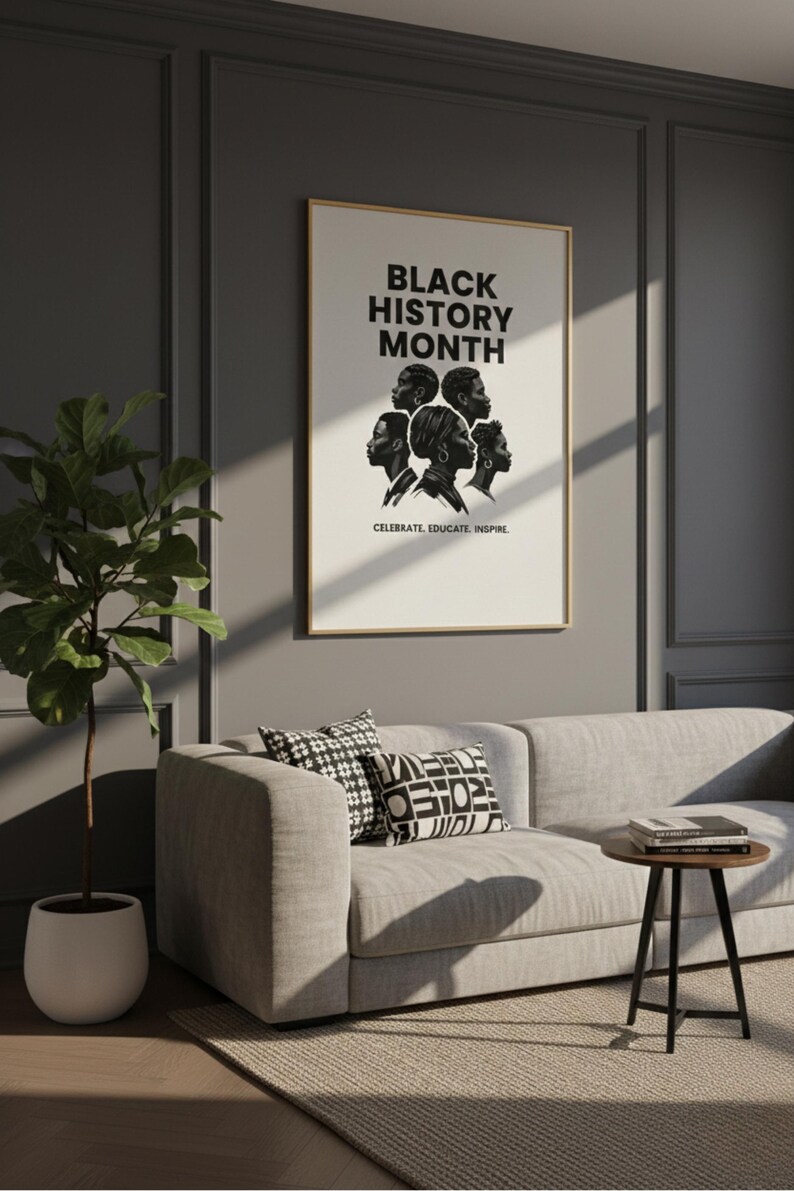 Black History Month Art Print, Afrocentric Wall Decor (digital Download ...