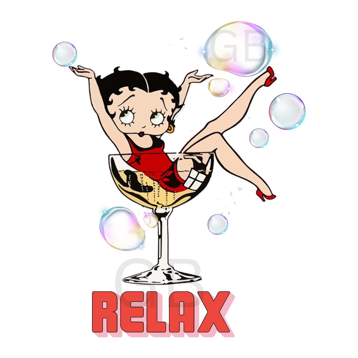 Betty Boop, Relax, Png, Self Care ,classy Minimalist,, Maximalist ...