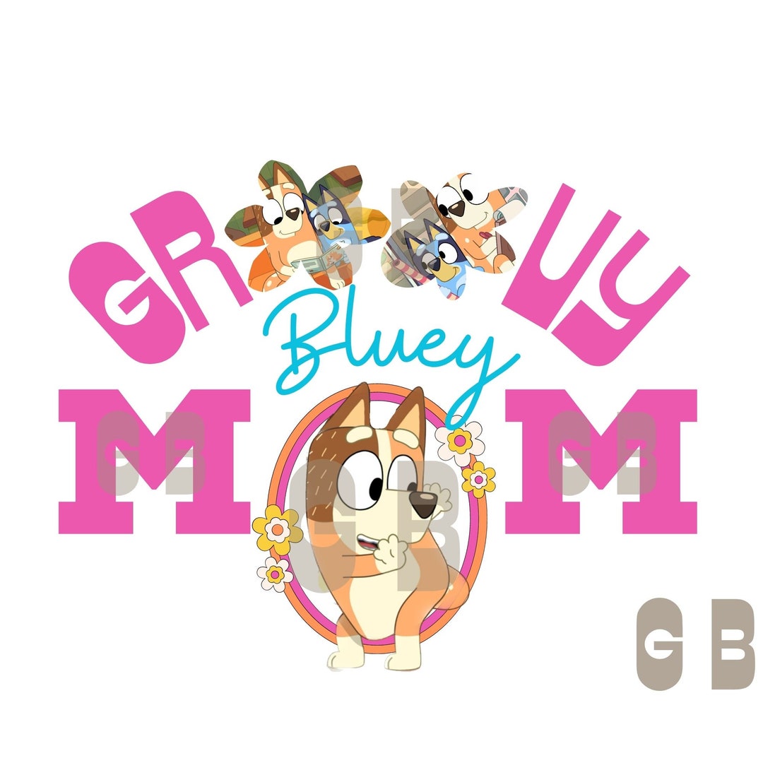Groovy Bluey Mom Mama ,chilli , Popular Childrens Show , Fan Art PNG ...