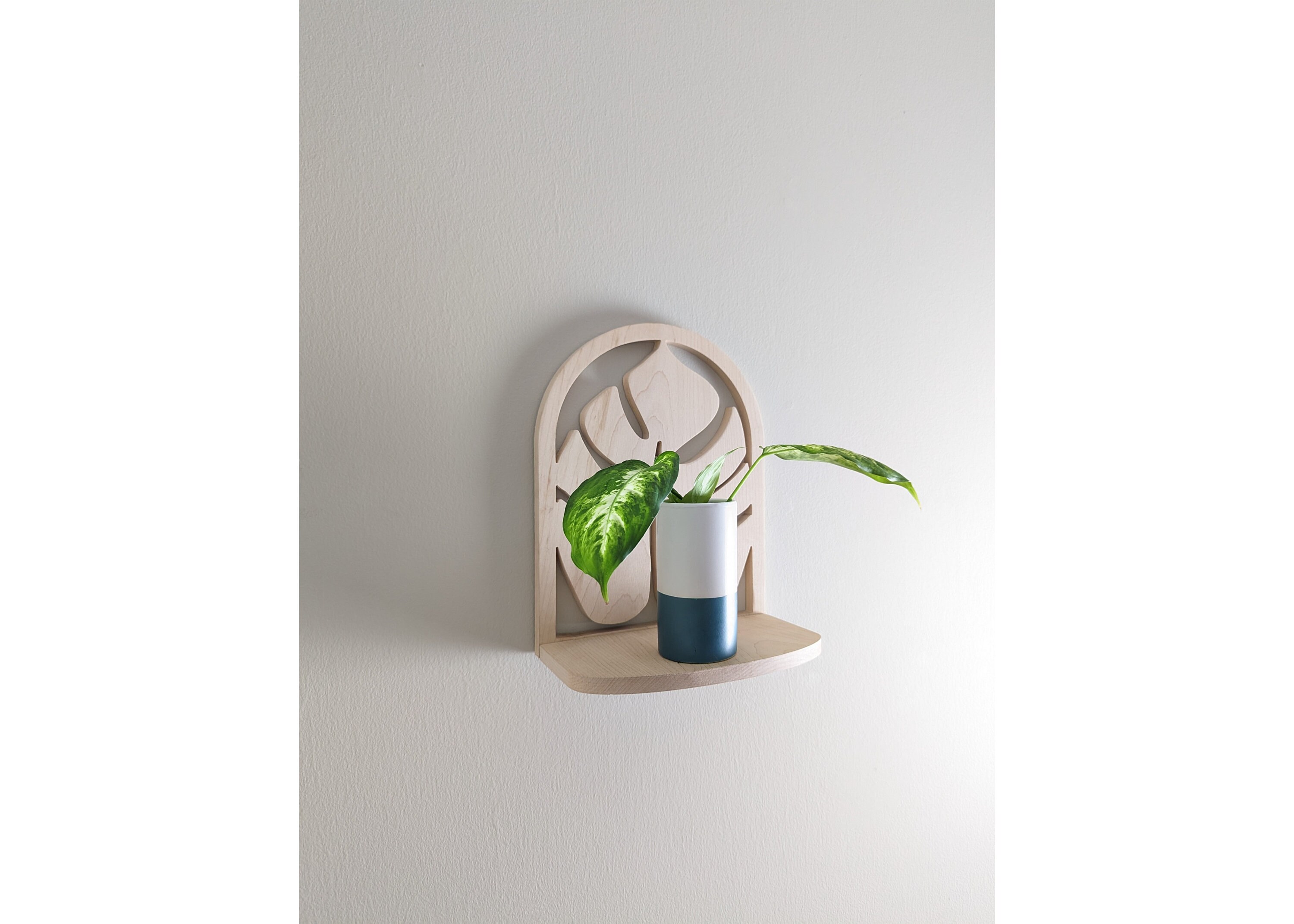 Monstera Wall Shelf and Plant Stand modern Plant Decor and - Etsy