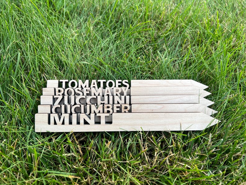 Rustic Wooden Garden Markers: Eco-friendly Plant Labels - Etsy
