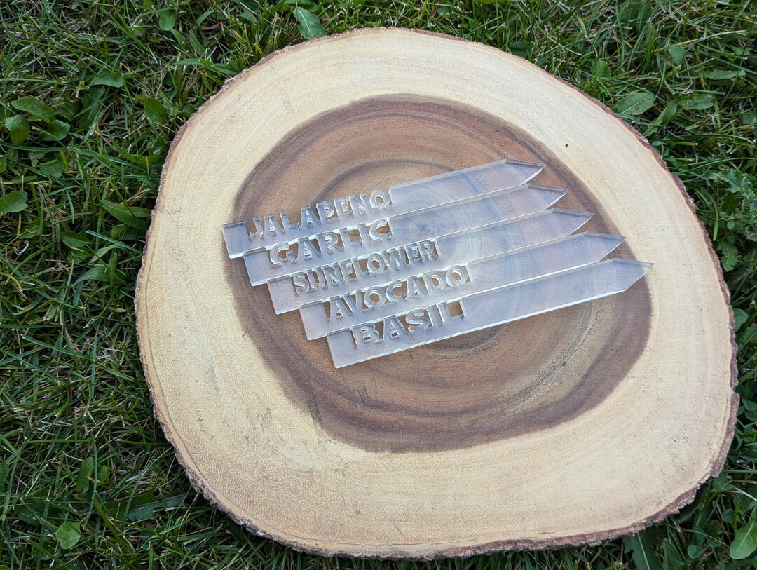 Modern Acrylic Plant Markers: Weather-resistant Garden Decor - Etsy
