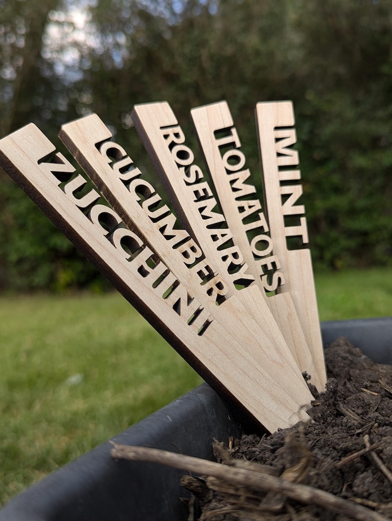 Rustic Wooden Garden Markers: Eco-friendly Plant Labels - Etsy