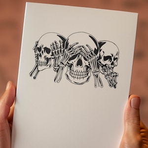 Three Wise Skulls SVG + PNG | Artpush - Etsy