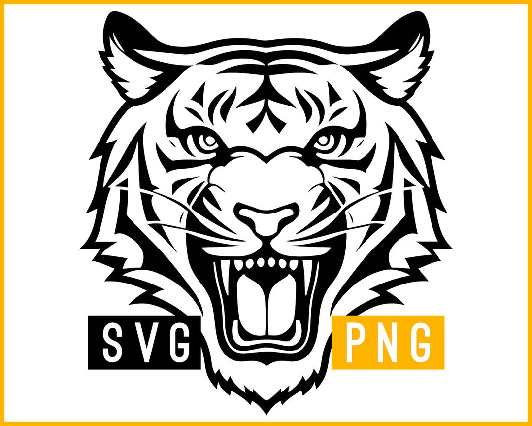 Tiger Head SVG + PNG | Artpush - Etsy