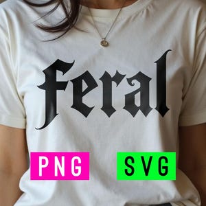 Feral (black/white) PNG + SVG | Artpush - Etsy