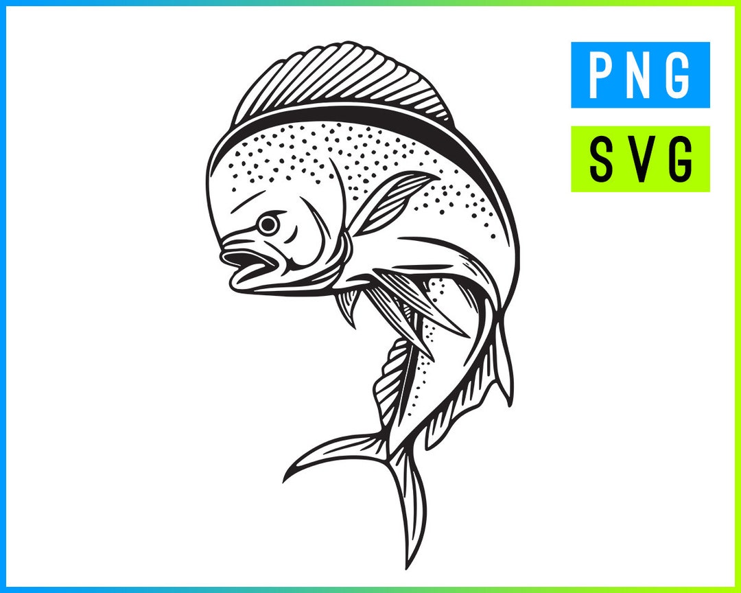 Mahi Mahi Fish SVG + PNG | Artpush - Etsy