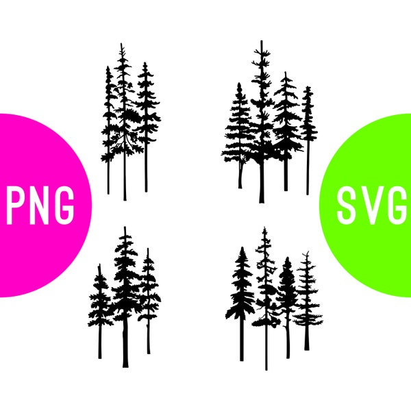 Evergreen Trees Svg - Etsy