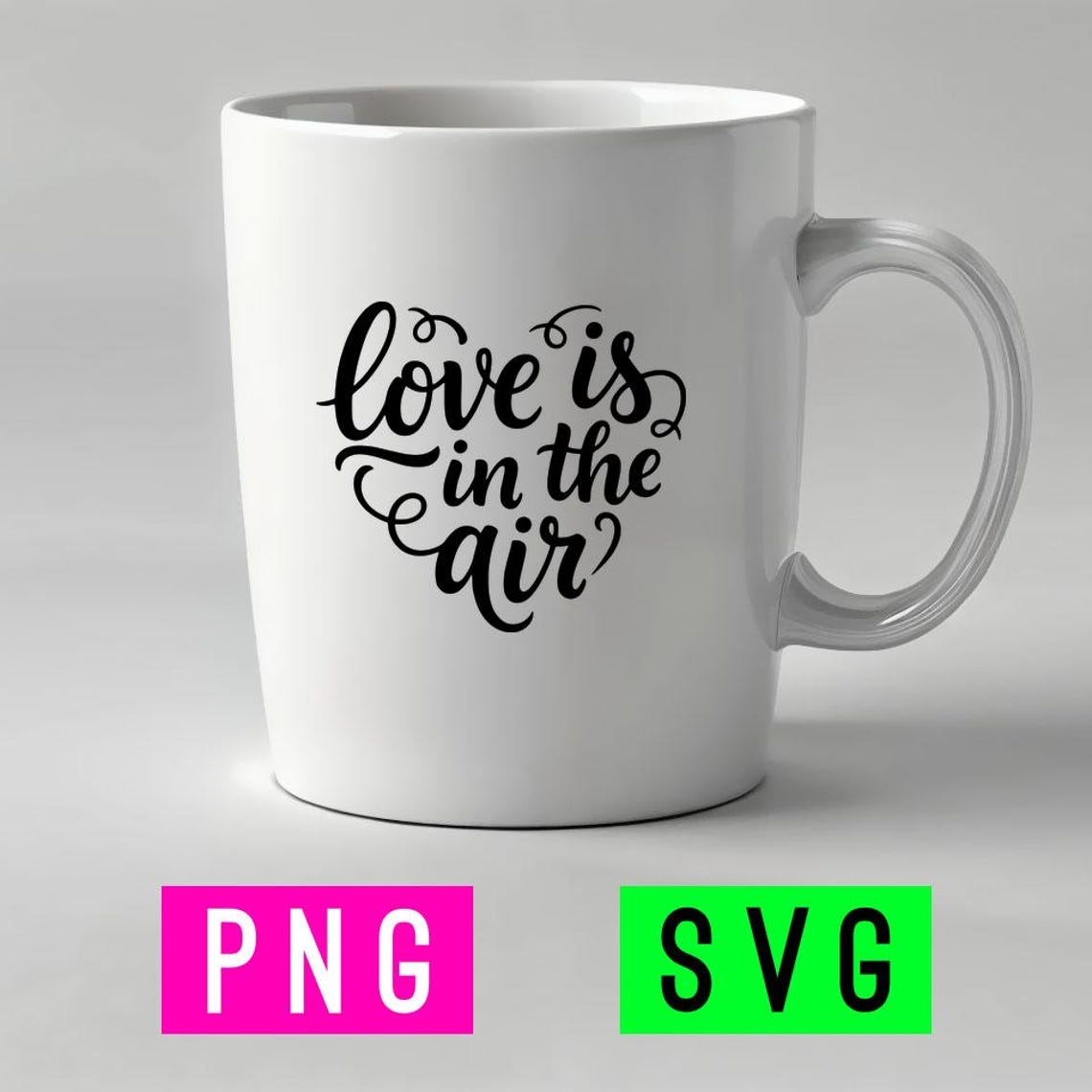 Love is in the Air Script Typography (black/white) PNG + SVG | Artpush ...