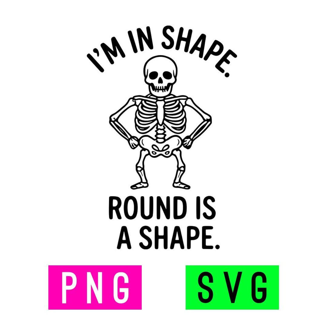 I'm in Shape Round is A Shape (black/white) PNG + SVG | Artpush - Etsy