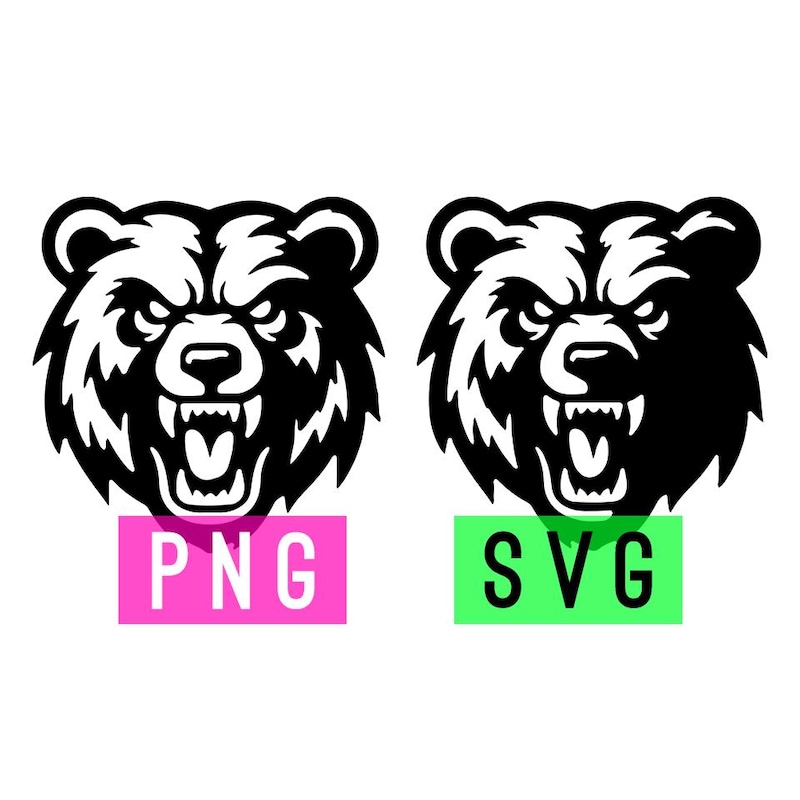 Bear Face Svg - Etsy