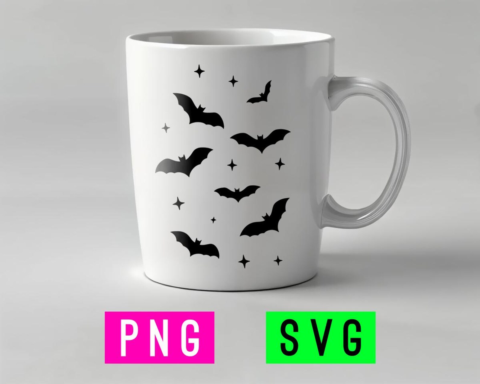 Bats and Stars Halloween Design SVG + PNG | Artpush - Etsy