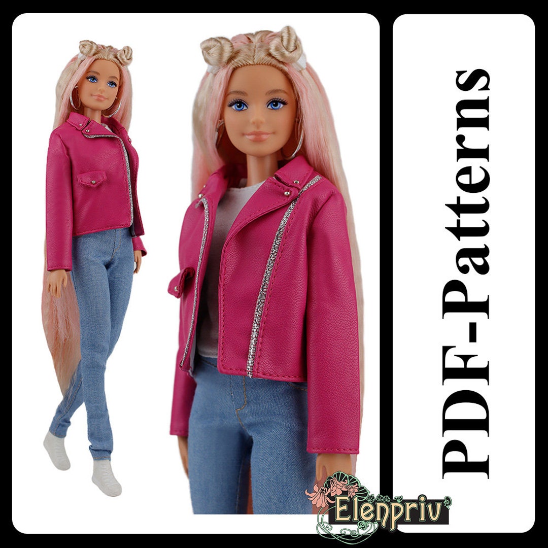 PDF Pattern Leather Biker Jacket for 11 1/2 Poppy Parker, Pivotal ...
